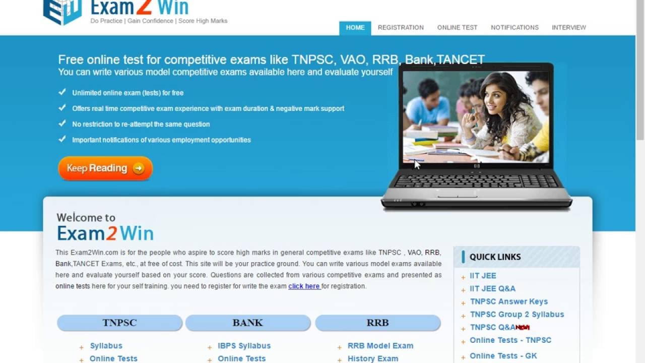 35- Exam2win: Free Online Test for all Competitive Exams - YouTube