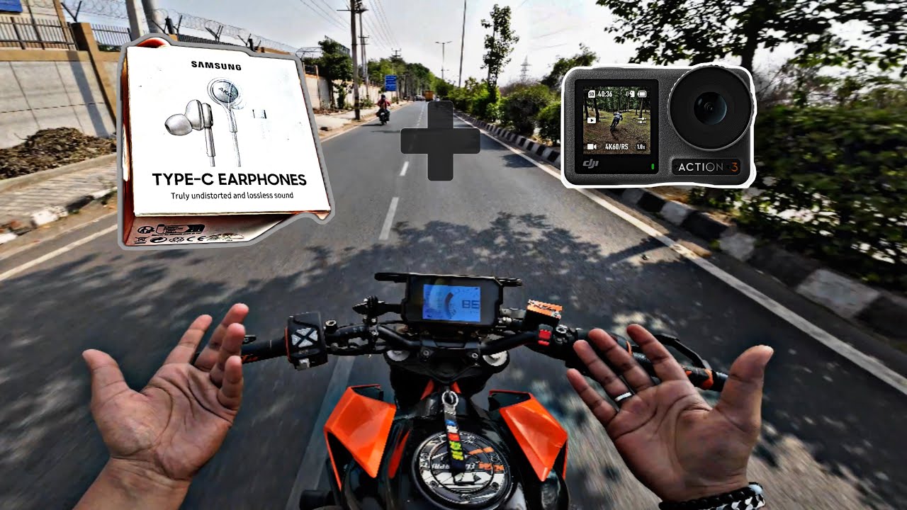 Best Mic for Motovlog setup & Test ride with DJI Action 3 motorcycle ...