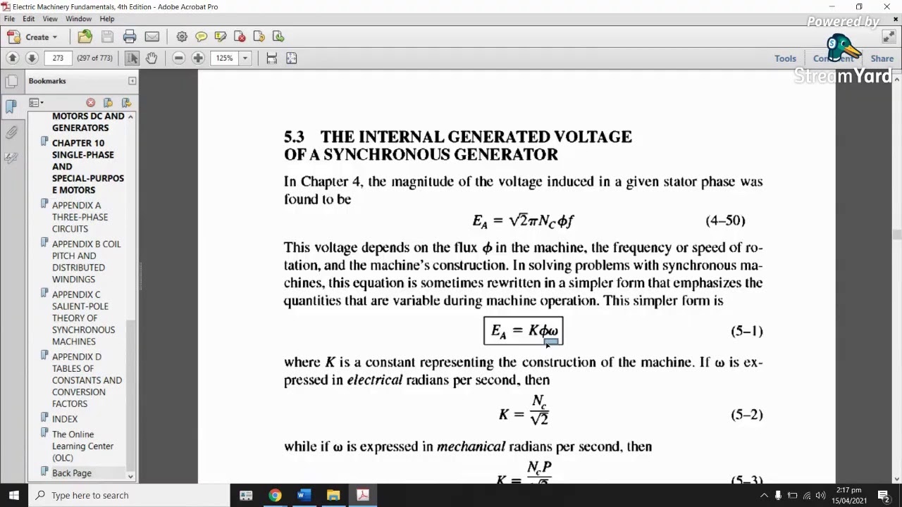 Mathematical Model of Synchronous Generator model - YouTube