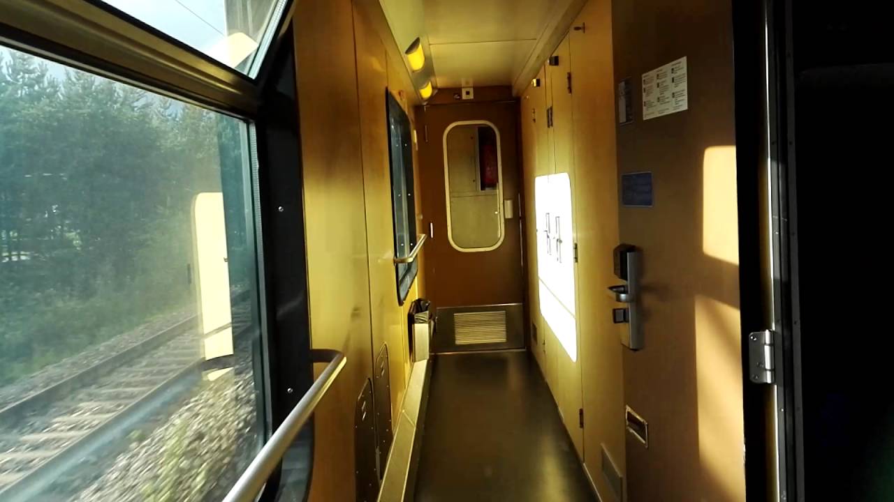 On-board Finnish Night Express train P 263 from Helsinki to Kolari ...