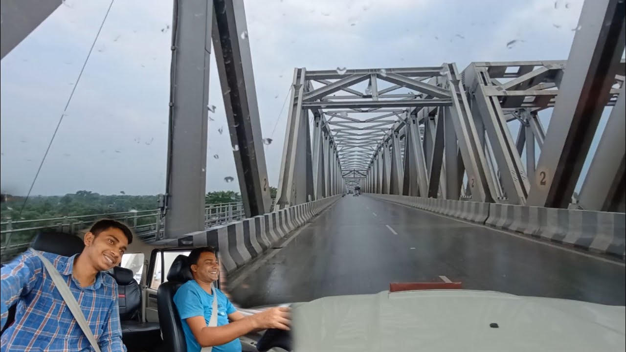 Mahindra Scorpio Driving on Gandhi Setu Bridge | Ganga River ...