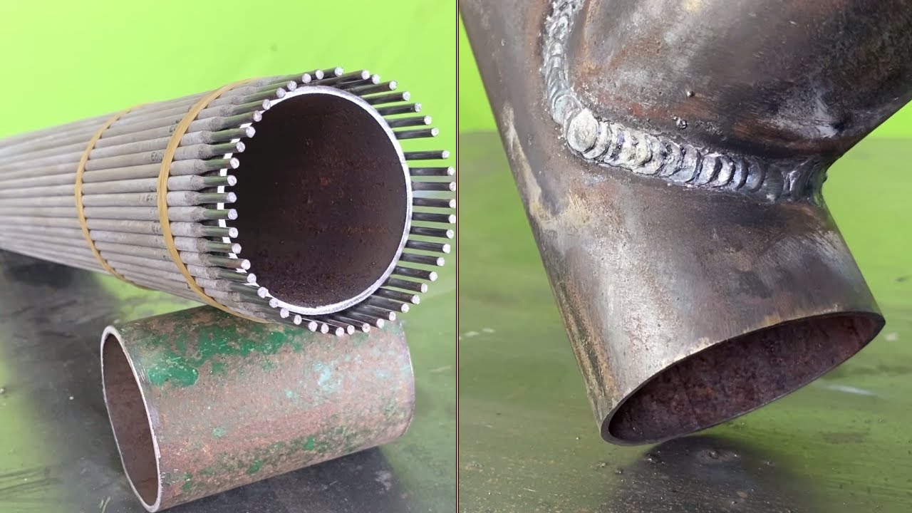 A genius idea on how to cut and weld round tubes - YouTube