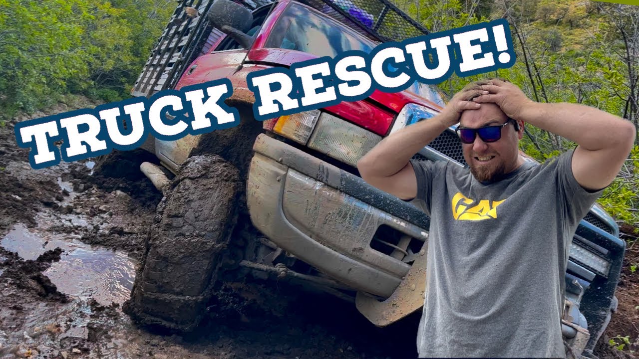 Insanely Stuck Truck And Camp Rescued By an Excavator! - YouTube
