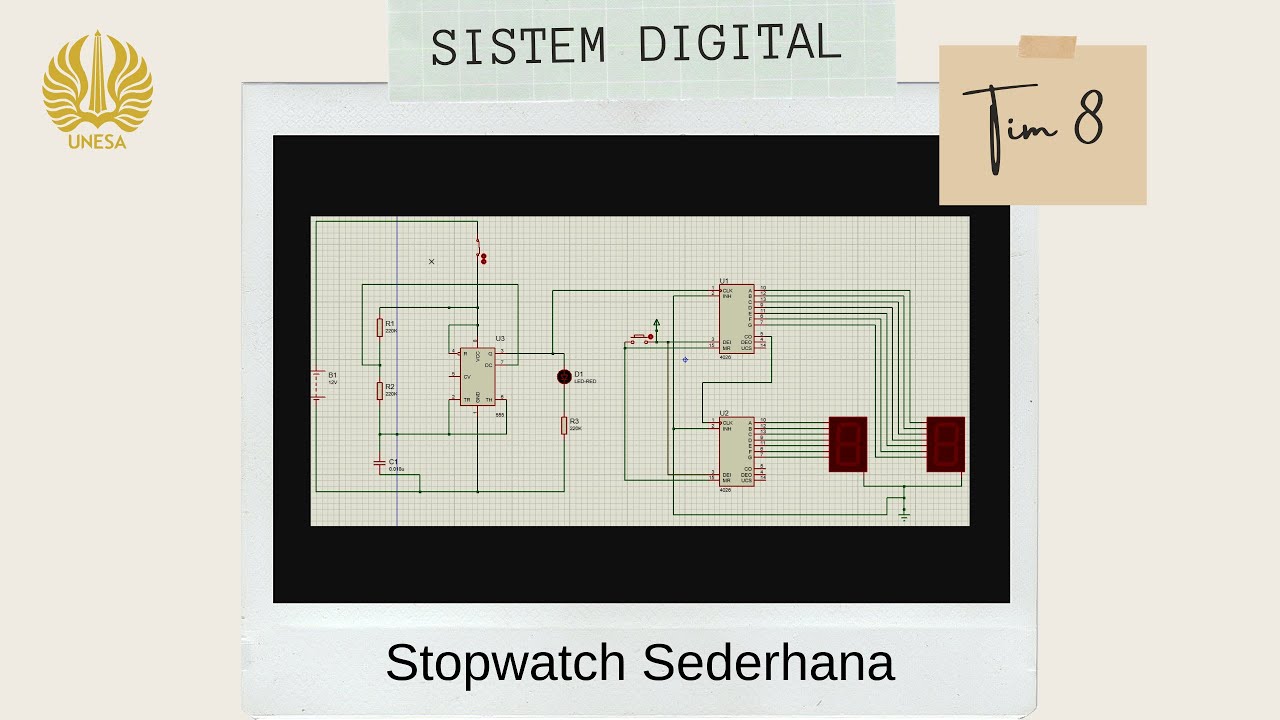 Tutorial Rangkaian Stopwatch Sederhana | Software Proteus | UAS Sistem ...