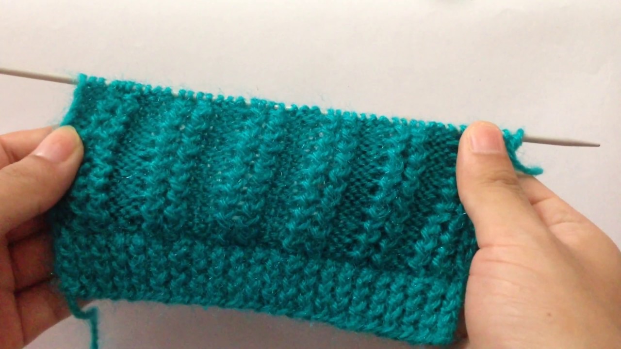 Two Rows Knitting Pattern For Men And Women - YouTube