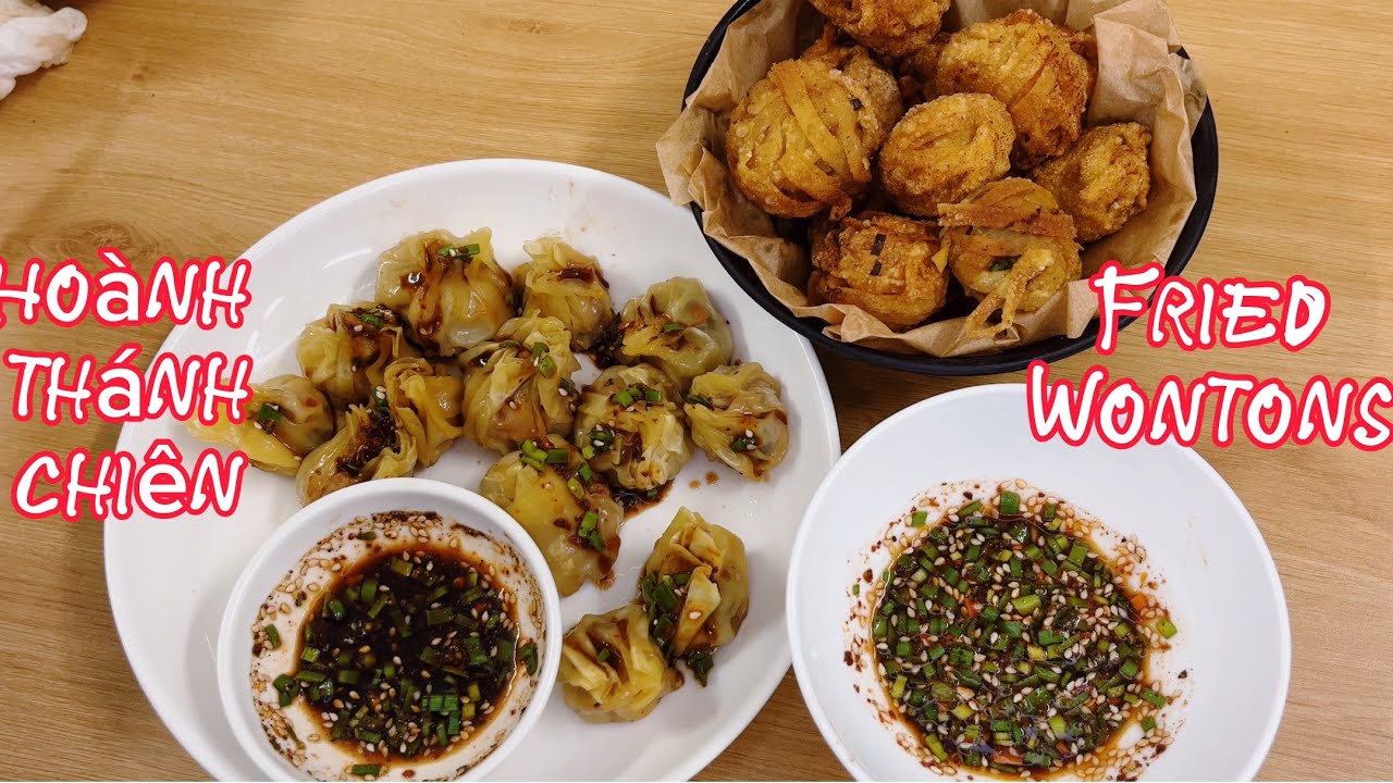 Fried Wontons || Hoành Thánh chiên thơm ngon, giòn rụm tại nhà #food # ...
