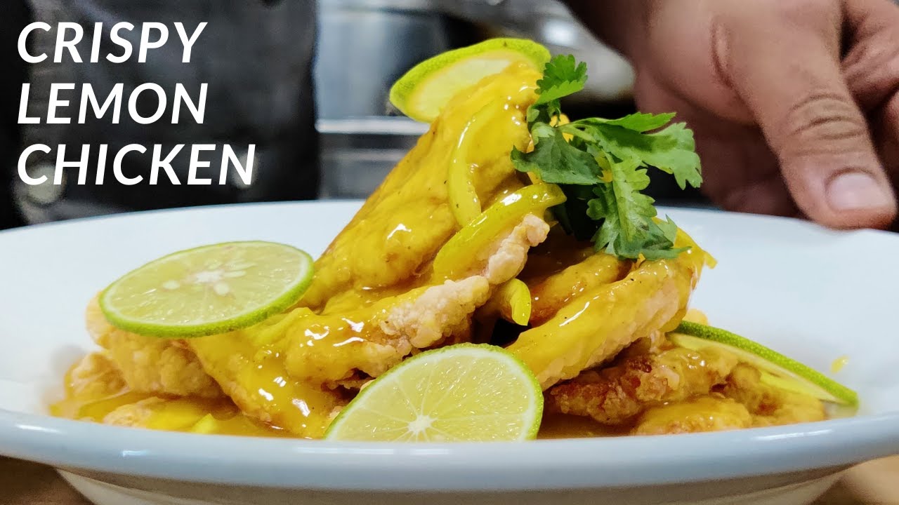 Crispy Chicken Lemon Custard Sauce | Lemon Chicken Recipe | Crispy ...