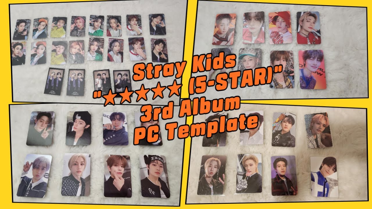 Stray Kids "★★★★★ (5-STAR)" 3rd Album PC Template / 23 종 미공포와 럭드 총정리 ...