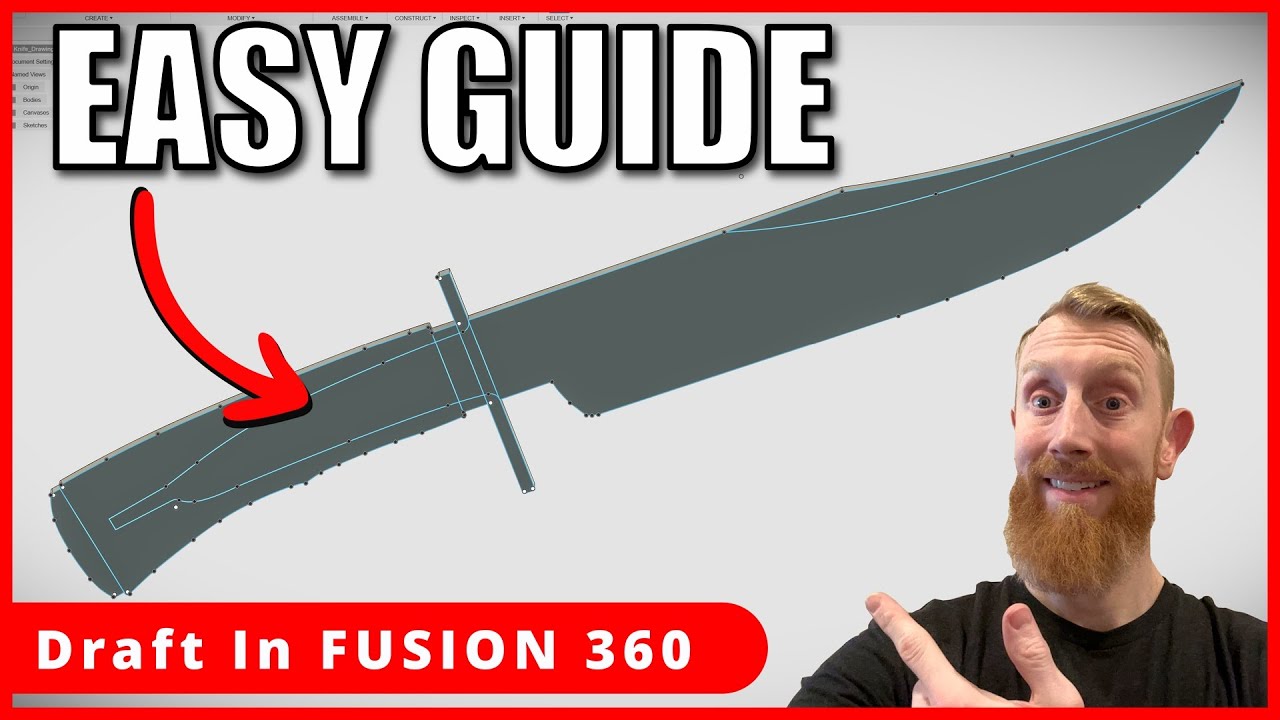 How To Draw Knives In Fusion 360 | Full Tutorial | Sketching ...