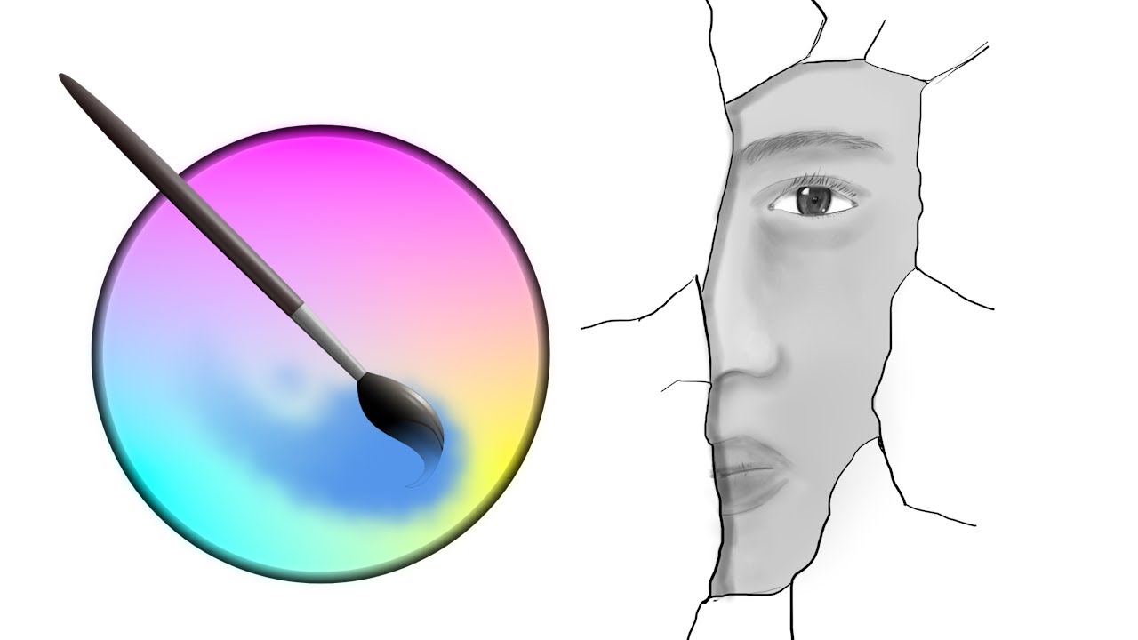 Face Cracking Canvas Illusion Painting (Krita) - YouTube