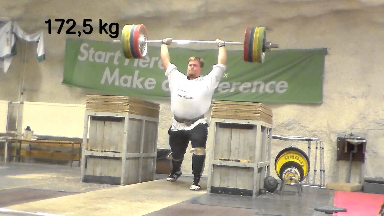 2015-03-03 3x5 training, squat 245kg (540lbs), jerk 172,5kg (380lbs ...