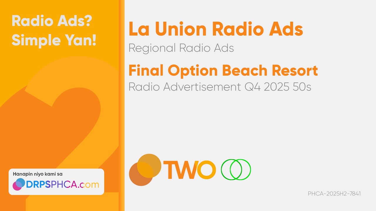 Final Option Beach Resort Radio Ad Q4 2025 50s (La Union) - YouTube