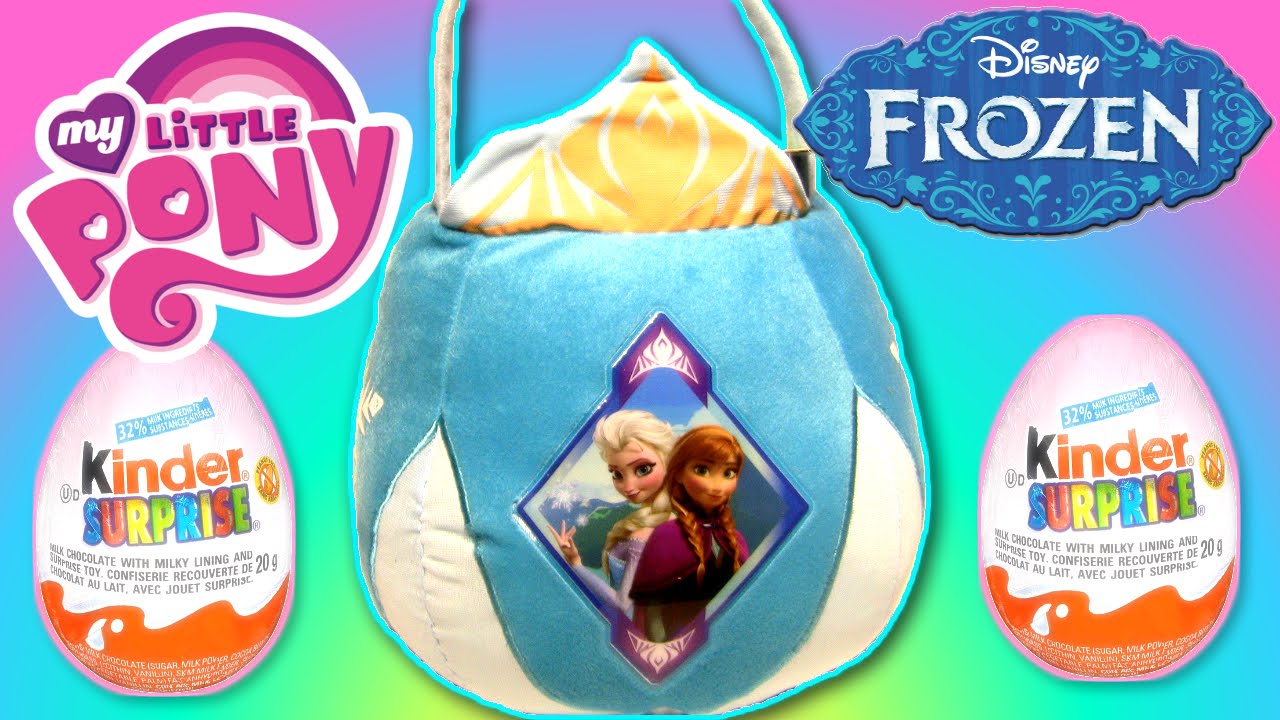 Disney Frozen Easter Basket 🎀 Surprises Eggs! Toys! MLP FrozenEggs ...