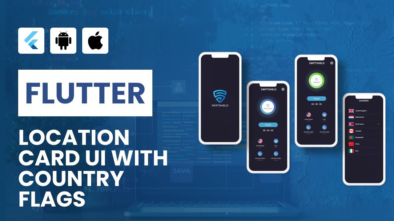Designing a Stunning Location Card UI with Country Flags | VPN App ...
