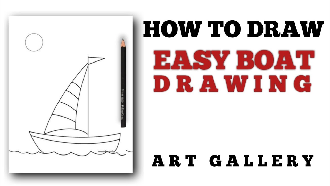 How To Draw A Boat || Easy Boat Drawing || Step By Step Drawing | - YouTube