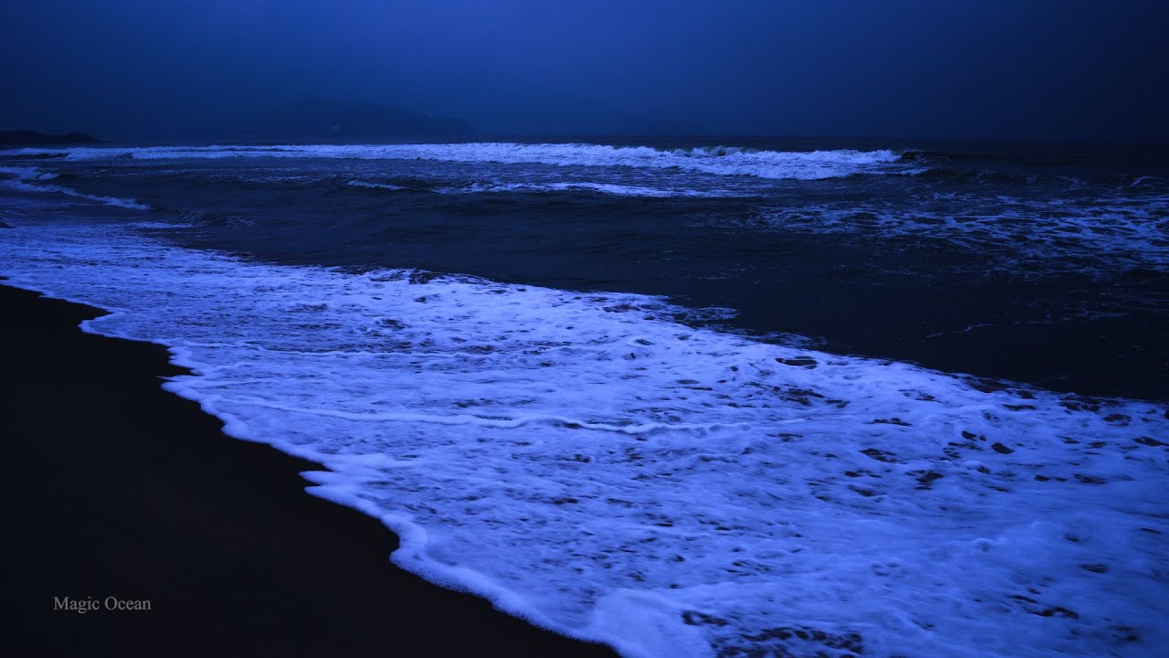 Ocean Waves At Night For Deep Sleep Instantly • Release Of Melatonin ...