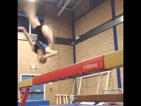Free cartwheel on beam - YouTube
