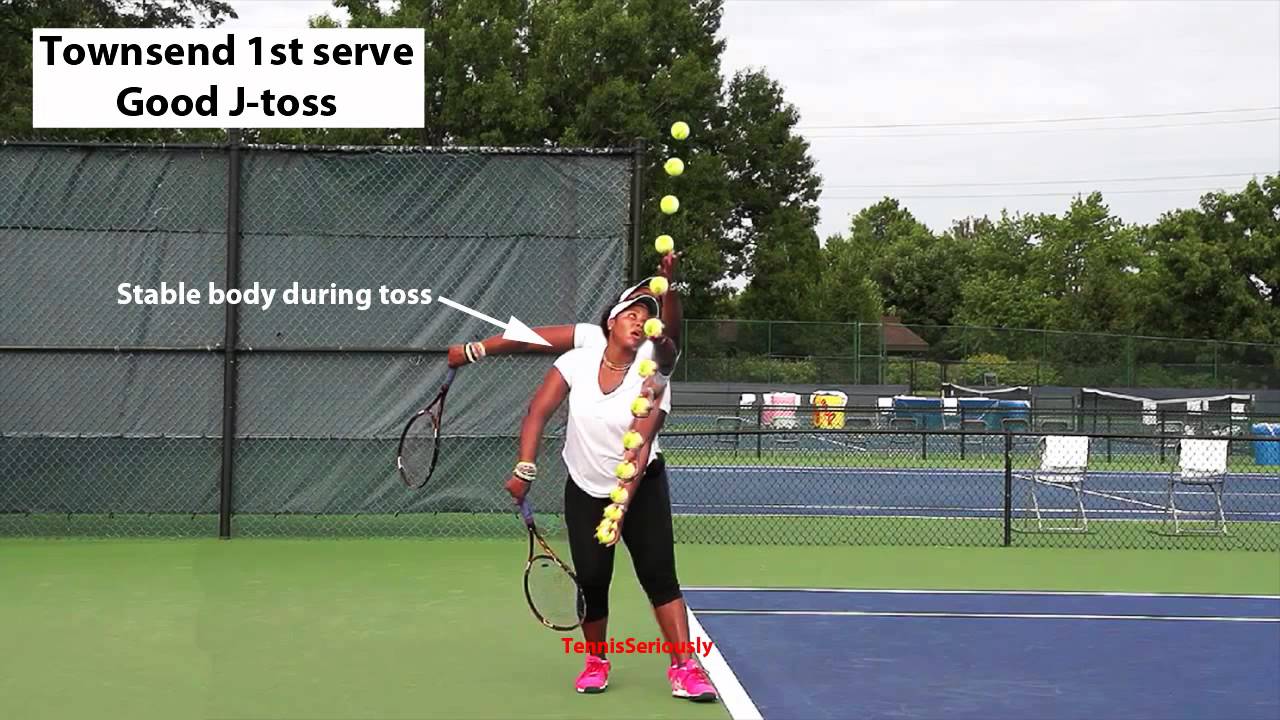 Townsend first serve Toss analysis - YouTube