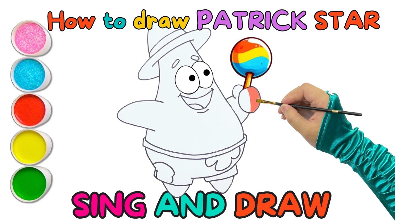 How to Draw Patrick Star (SpongeBob SquarePants) | Drawing, Painting ...