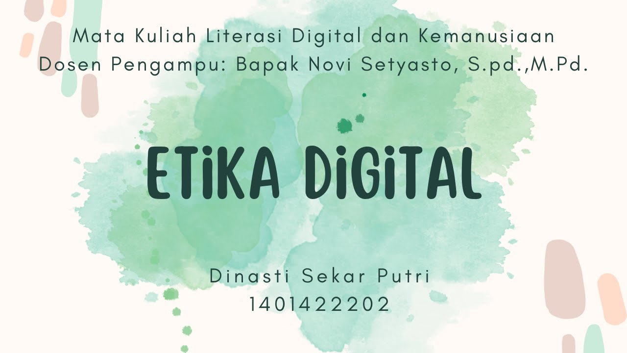 5 Etika Menggunakan Media Sosial (Etika Digital) - YouTube