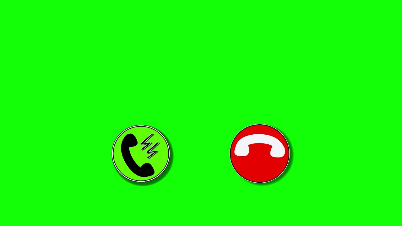 cell phone call answer buttons with a green screen background - YouTube