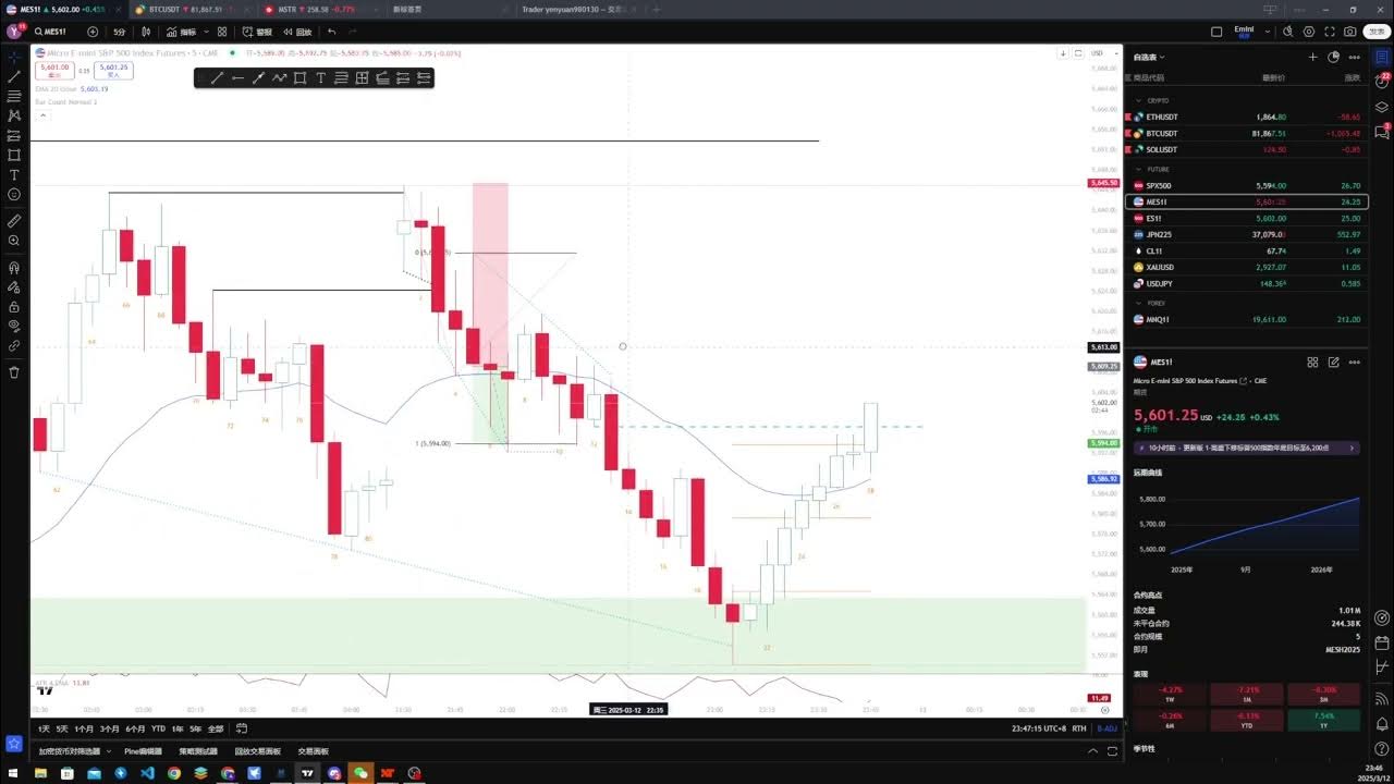 E-Mini S&P Futures 20250313 Trading Review - YouTube