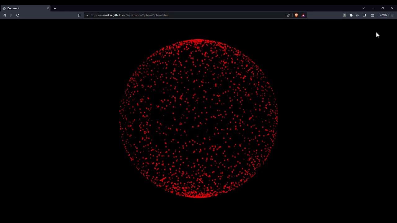 Particle Sphere Animation Using Html5 Canvas And Javascript Youtube