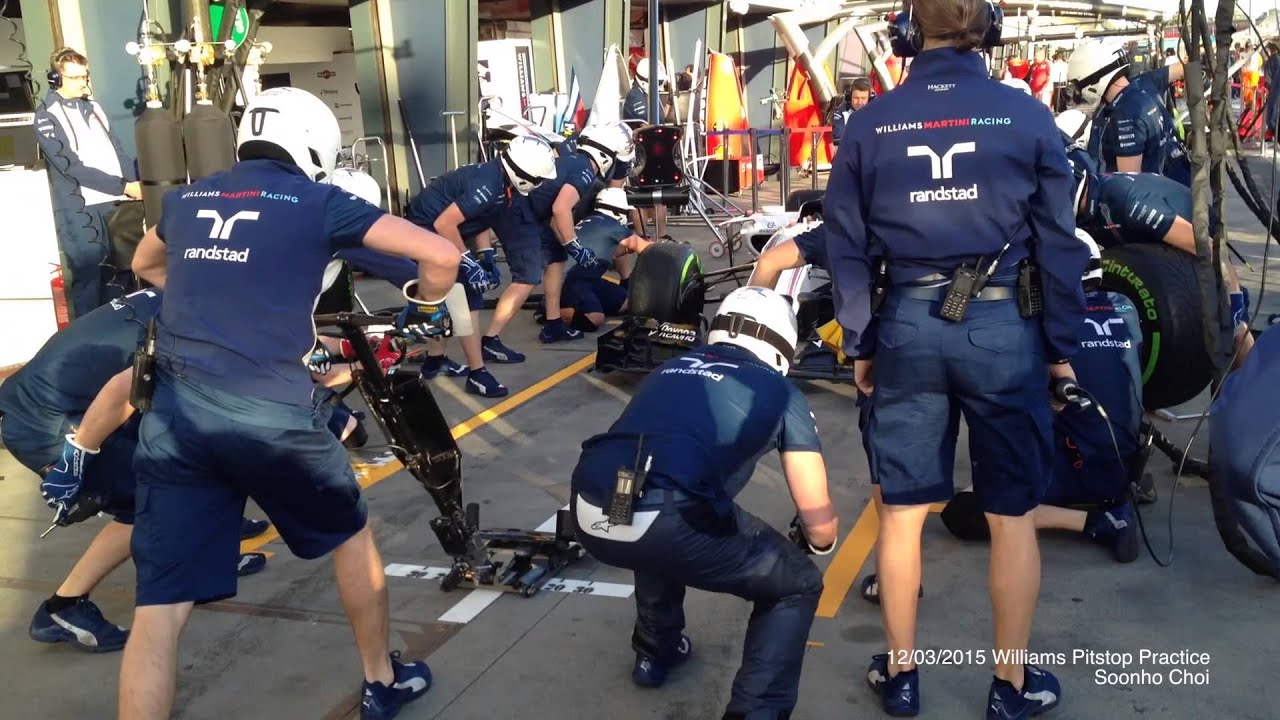 Williams Pit Stop Practice - 2015 F1 Australian GP - YouTube