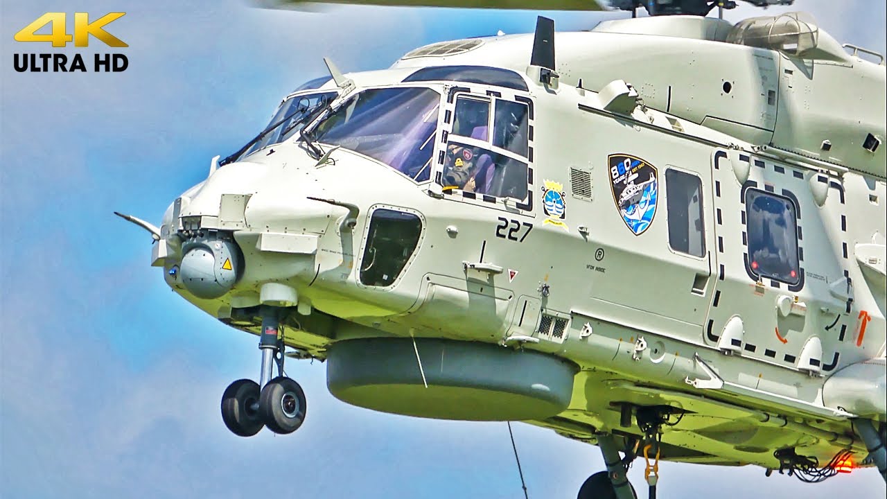 Dutch Navy NH-90 | '80 years 860 squadron' markings | sling works - YouTube