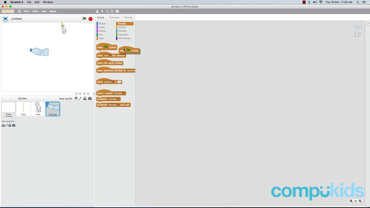 Ocean Clean-up: Adding the Garbage | 04 of 09 | Scratch Tutorial ...