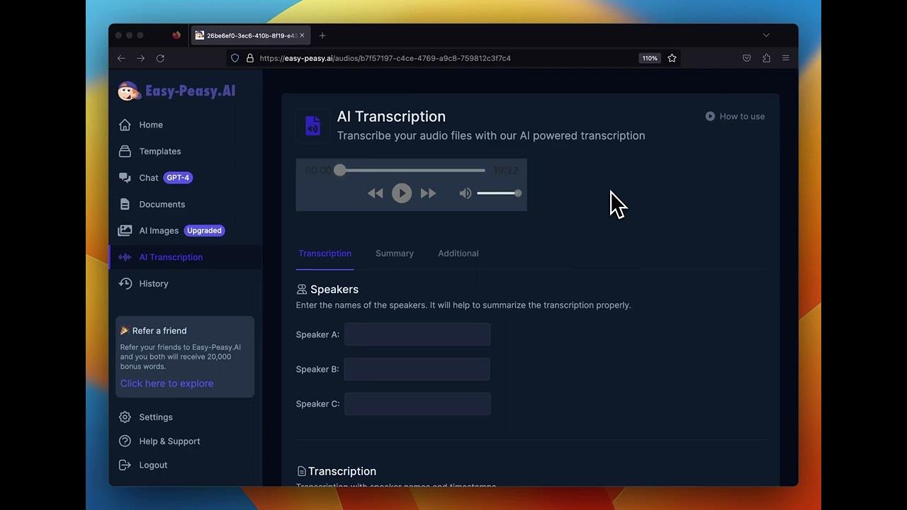 AI Audio Transcription with speakers detection - YouTube