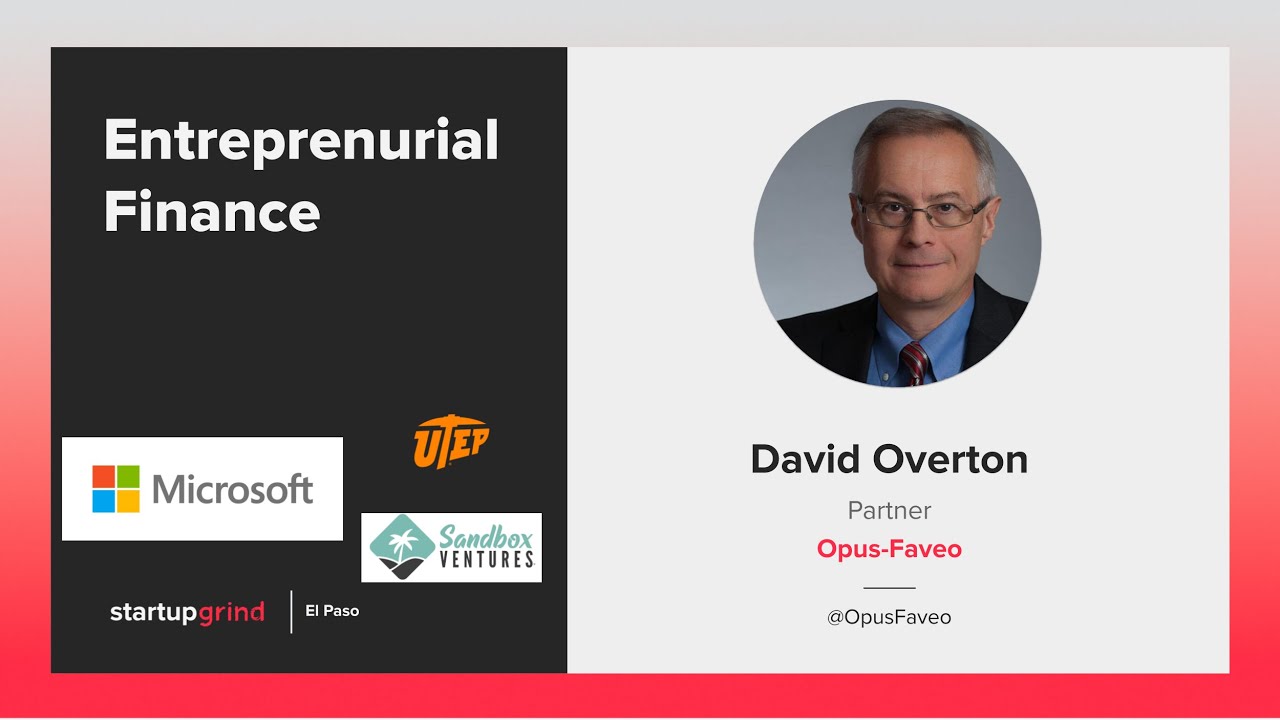 Entrepreneurial Finance w: David Overton - YouTube