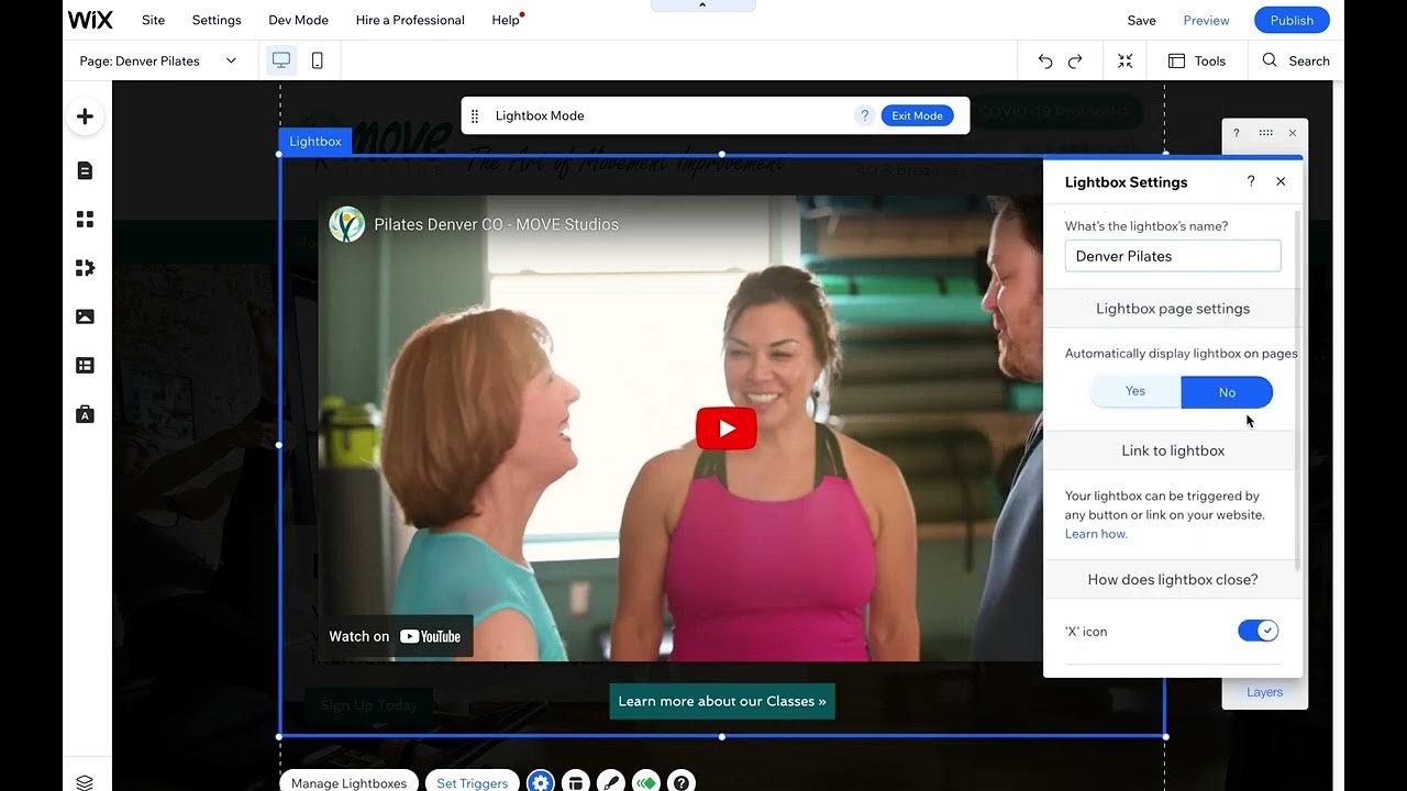 Wix Designer Tip: How to Edit Lightbox in Wix - YouTube