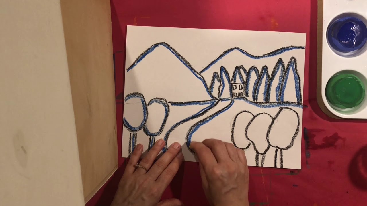 Kandinsky Inspired Landscapes - 2nd Grade Lesson - YouTube