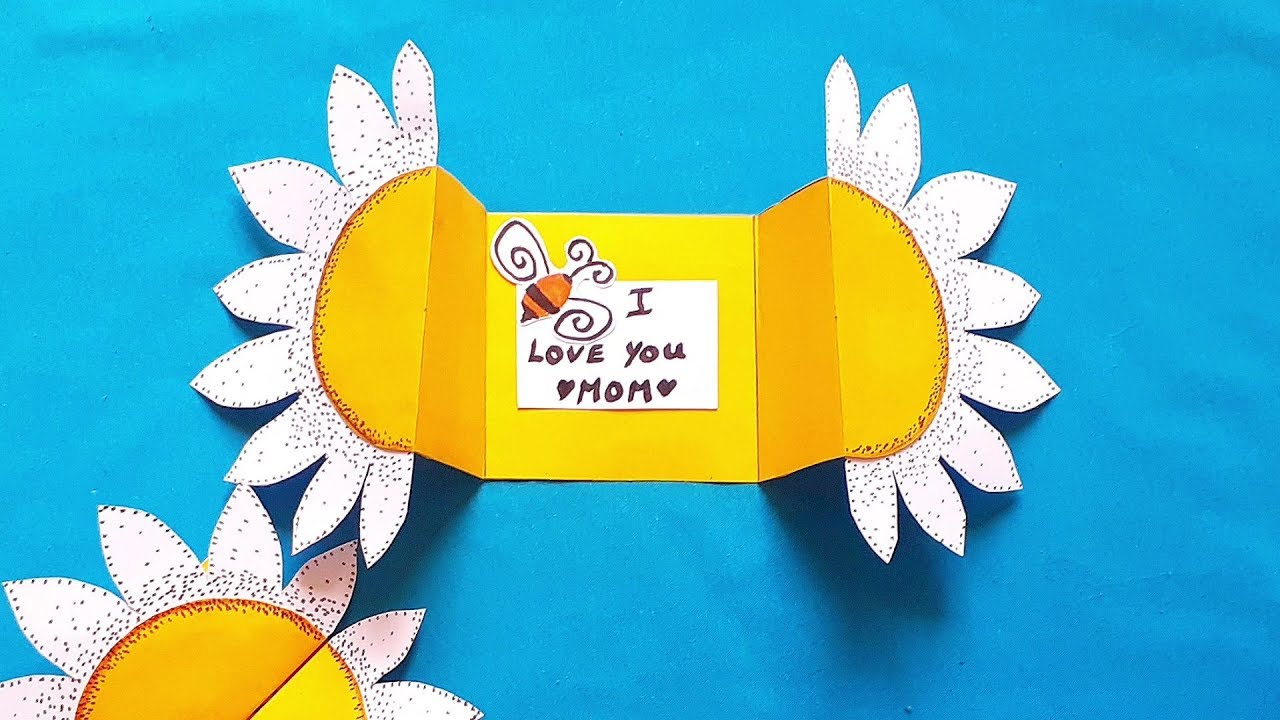 DIY Mother's Day Flower Card | Paper Crafts - YouTube