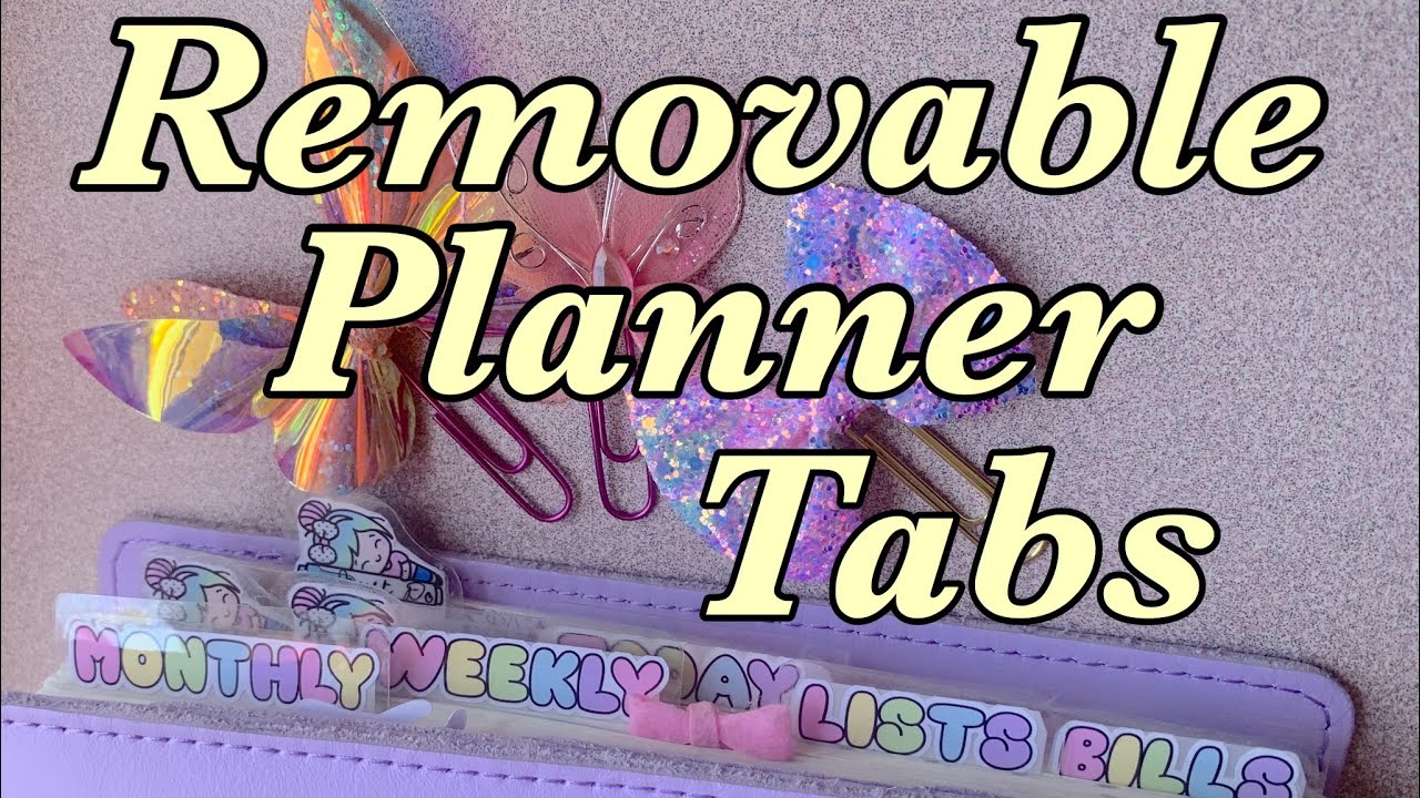 DIY Removable Planner Tabs Tutorial YouTube DIY Removable Planner Tabs Tutorial YouTube