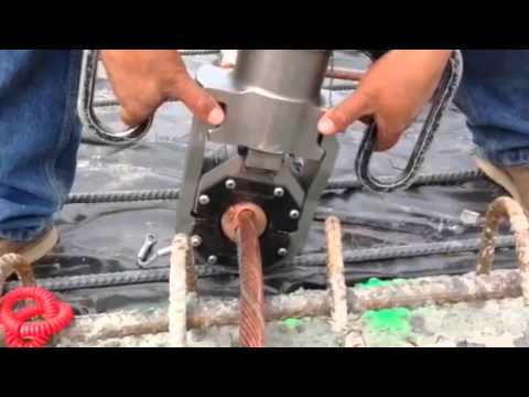 Split Parallel Ground Connector - 500 MCM to 1" Rebar - YouTube