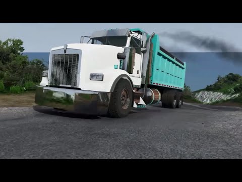 BeamNG Trucking | STEEP Hill Climb | Custom Kenworth T800 Dump Truck ...