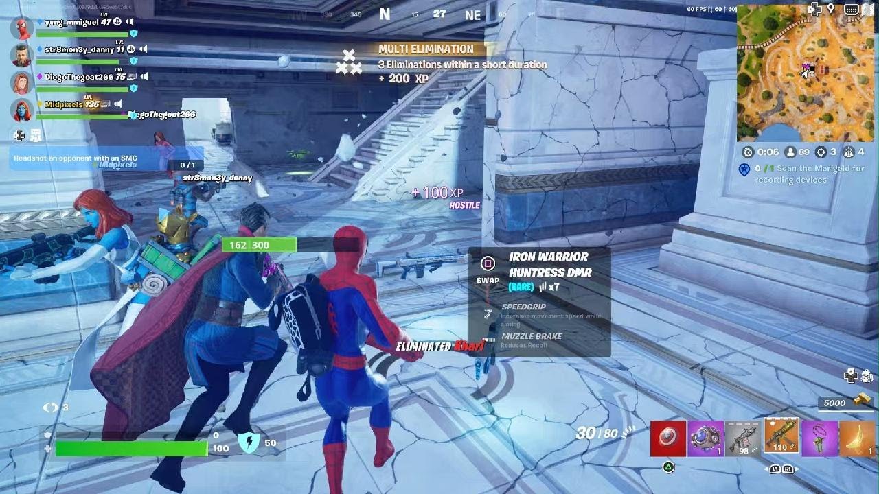 SPIDER-MAN, DOCTOR STRANGE, MYSTIQUE, & ATOM EVE - FORTNITE GAMEPLAY ...