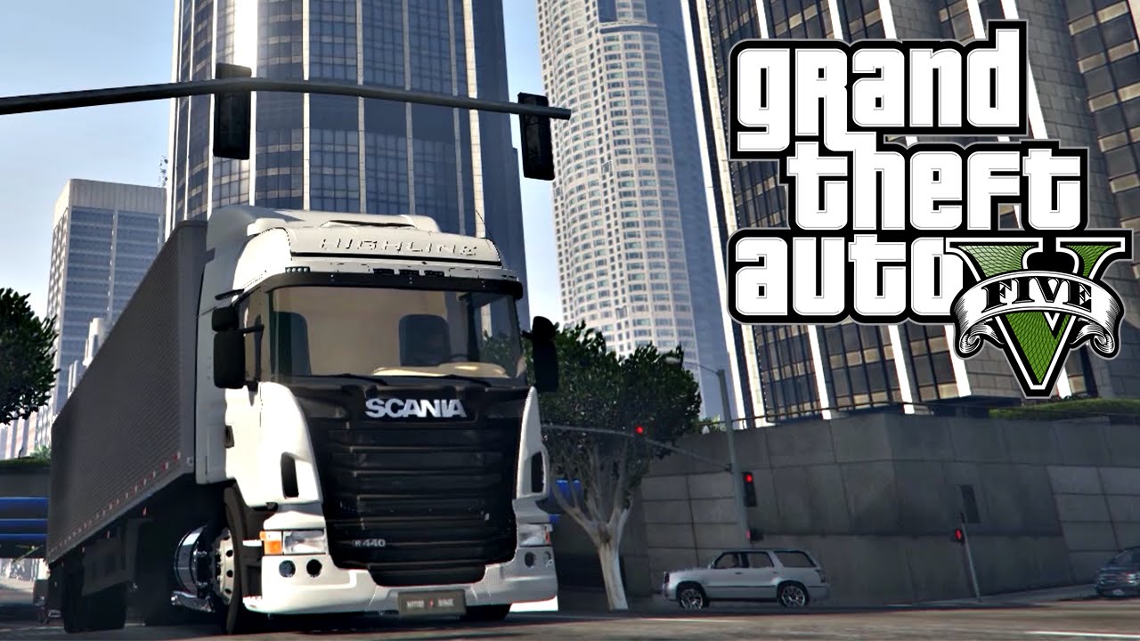 GTA V Mods: Scania r440 + Bau personalizado - YouTube