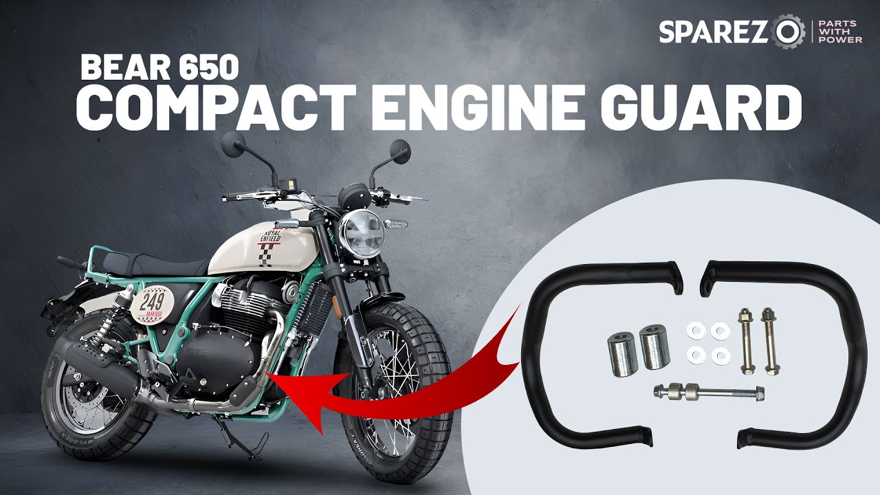 Royal Enfield BEAR 650 | Compact Engine Guard Installation - SPAREZO ...