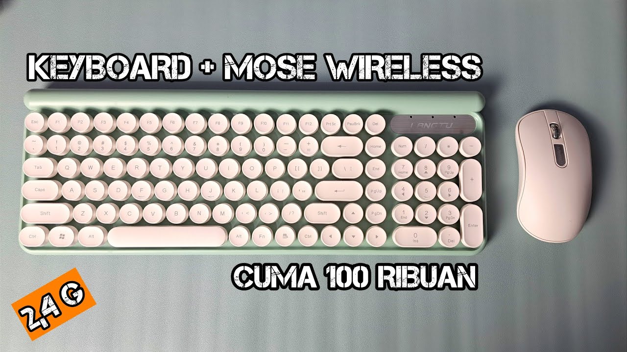 KEYBOARD WIRELESS CUMA 100RIBUAN + MOUSENYA - NO LATTENCY - YouTube