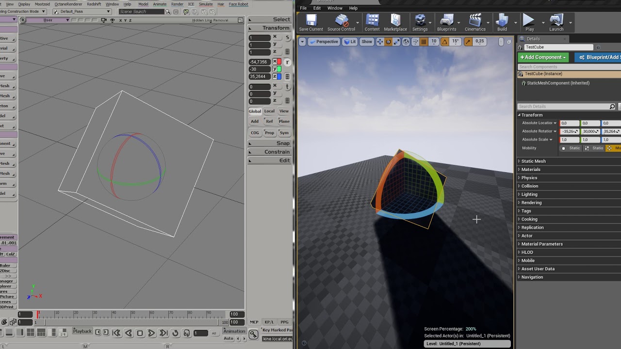 Softimage to UE4 Rotation Matrix - Rotation Order - YouTube