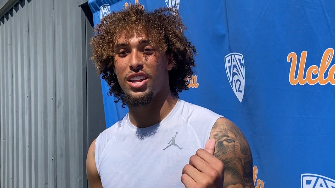 UCLA safety D.J. Justice after practice 9/12 - YouTube