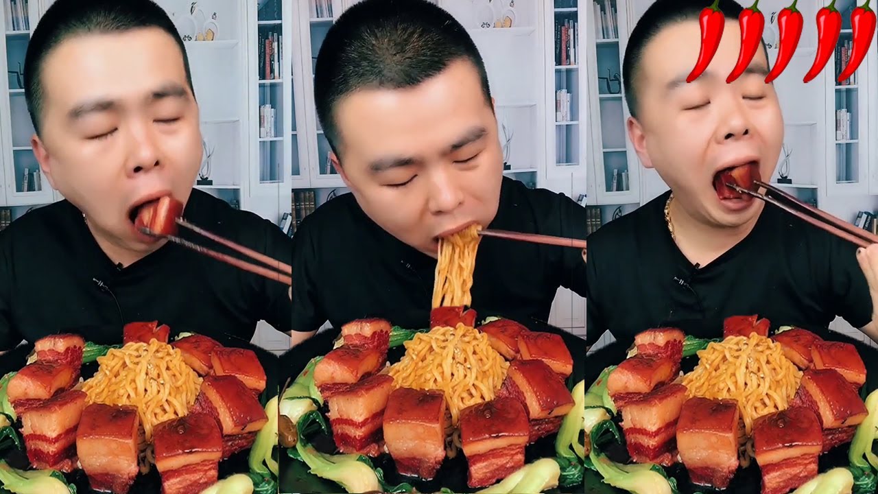 ASMR MUKBANG YUMMY SPICY FOOD & SPICY TURKEY NOODLES WITH BRAISED PORK|매콤새콤 순살닭발 - YouTube
