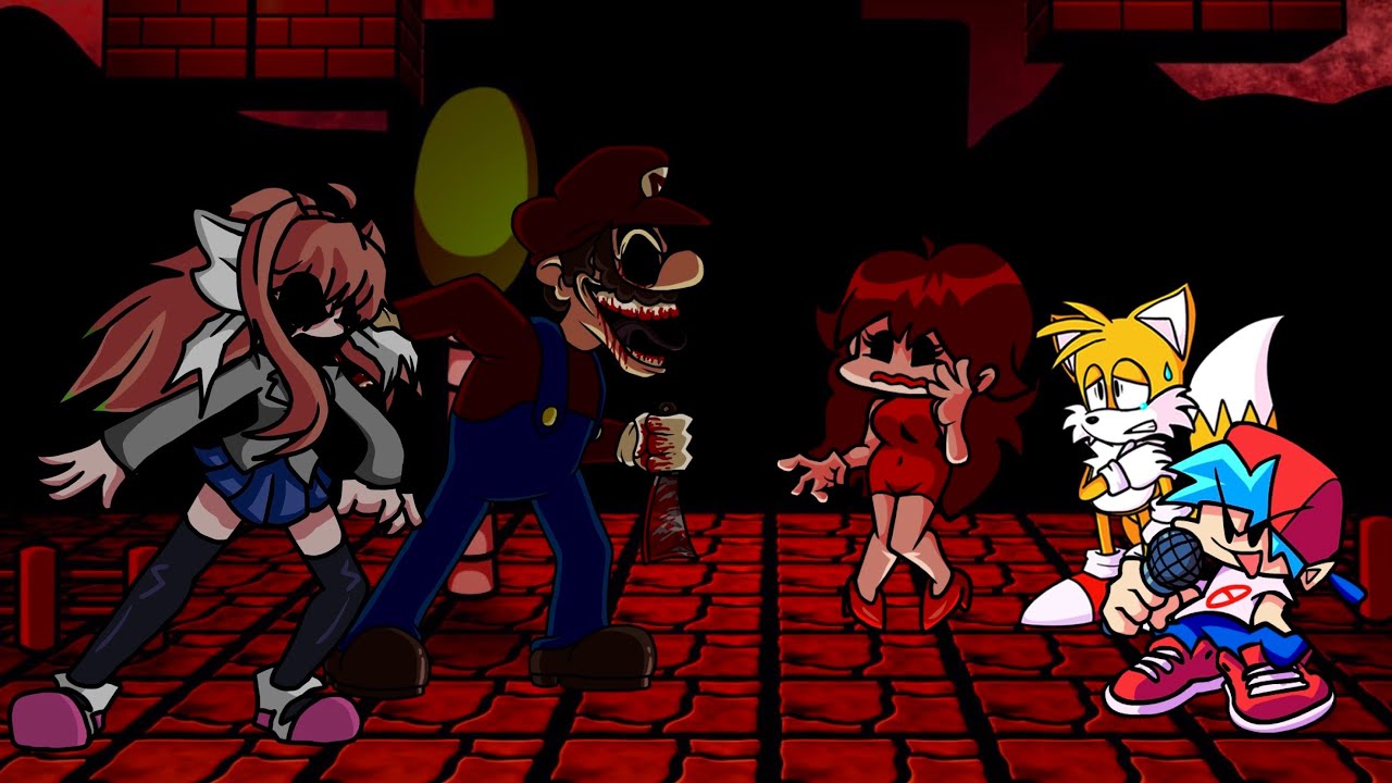 You Can’t Run Encore Ft. Mario Exe, Monika Exe And Boyfriend - YouTube