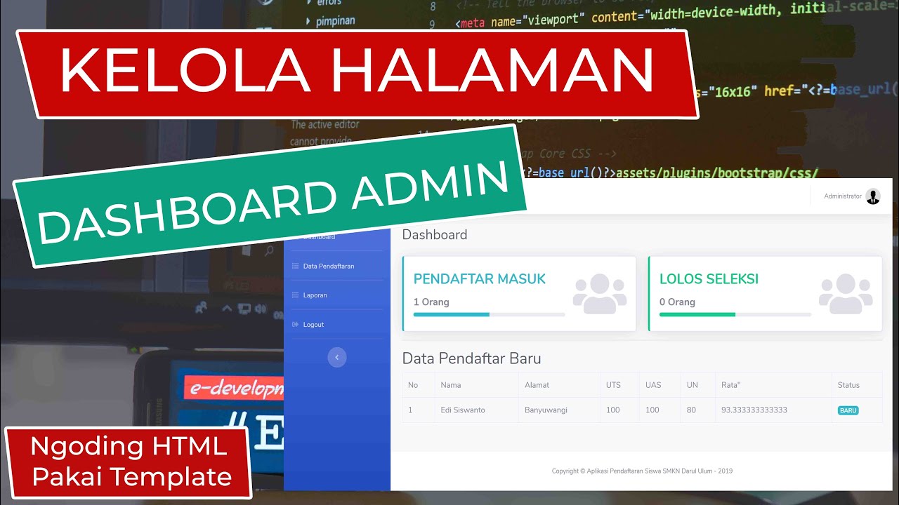 KELOLA HALAMAN DASHBOARD ADMIN - YouTube