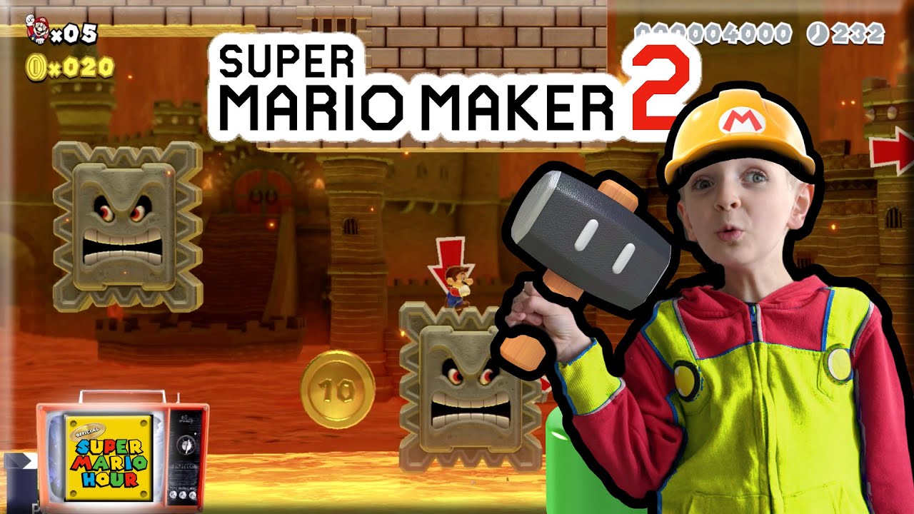 SUPER MARIO MAKER 2 - STORY MODE: The MARIO KID and DAD run from the ...