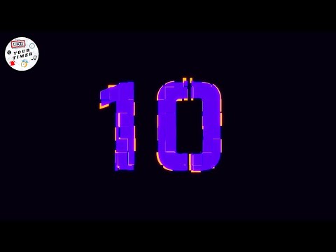 10 Second Countdown Timer with a Colorful Animation, Sound Effect and Black Background! - Your Timer