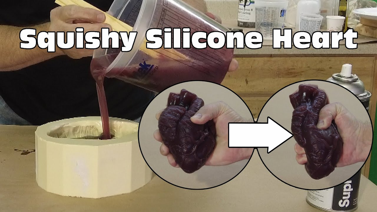 Casting A Silicone Heart With Skin Cast Silicone - YouTube